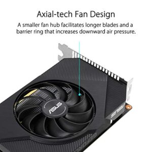 ASUS Phoenix NVIDIA GeForce GTX 1650 OC Edition Gaming Graphics Card (PCIe 3.0, 4GB GDDR6 Memory, HDMI 2.0b, DisplayPort 1.4a, DVI-D, Dual Ball Fan Bearings, Auto-Extreme)