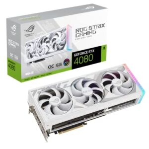 ASUS ROG Strix GeForce RTX™ 4080 White OC Edition Gaming Graphics Card (PCIe 4.0, 16GB GDDR6X, HDMI 2.1a, DisplayPort 1.4a)