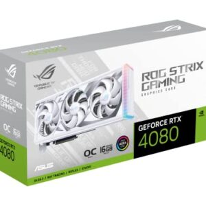 ASUS ROG Strix GeForce RTX™ 4080 White OC Edition Gaming Graphics Card (PCIe 4.0, 16GB GDDR6X, HDMI 2.1a, DisplayPort 1.4a)