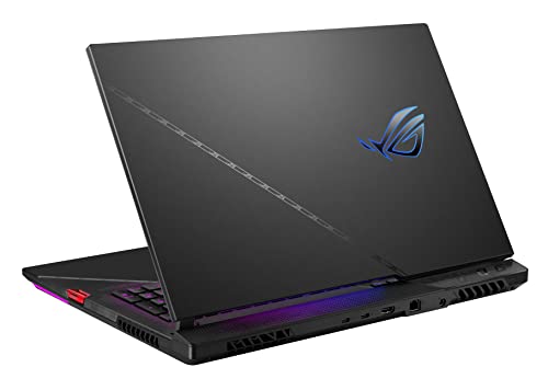 ASUS ROG Strix Scar 17 (2023) Gaming Laptop, 17.3” QHD 240Hz/3ms, 100% DCI-P3 Display, GeForce RTX 4080, AMD Ryzen 9 7945HX, 32GB DDR5, 1TB PCIe SSD, Wi-Fi 6E, Windows 11 Pro, G733PZ-XS96,Off Black