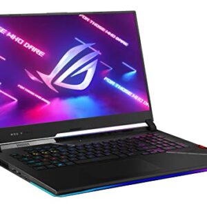 ASUS ROG Strix Scar 17 (2023) Gaming Laptop, 17.3” QHD 240Hz/3ms, 100% DCI-P3 Display, GeForce RTX 4080, AMD Ryzen 9 7945HX, 32GB DDR5, 1TB PCIe SSD, Wi-Fi 6E, Windows 11 Pro, G733PZ-XS96,Off Black