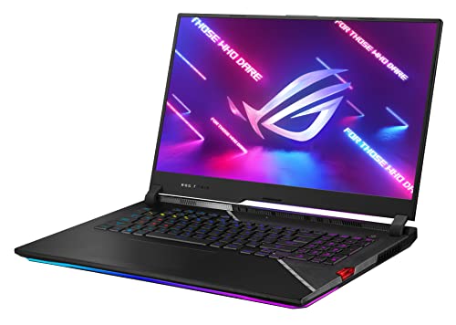 ASUS ROG Strix Scar 17 (2023) Gaming Laptop, 17.3” QHD 240Hz/3ms, 100% DCI-P3 Display, GeForce RTX 4080, AMD Ryzen 9 7945HX, 32GB DDR5, 1TB PCIe SSD, Wi-Fi 6E, Windows 11 Pro, G733PZ-XS96,Off Black