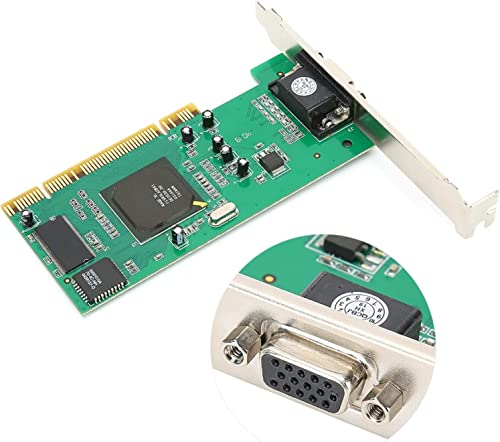 KUJOBUY 8MB Graphics Card VGA PCI 32Bit for Server Industrial Computer Multi-Display for ATI Rage XL 32 Bit PCI VGA Video Card PCI-X Interface Universal Video Card for Desktop Computers