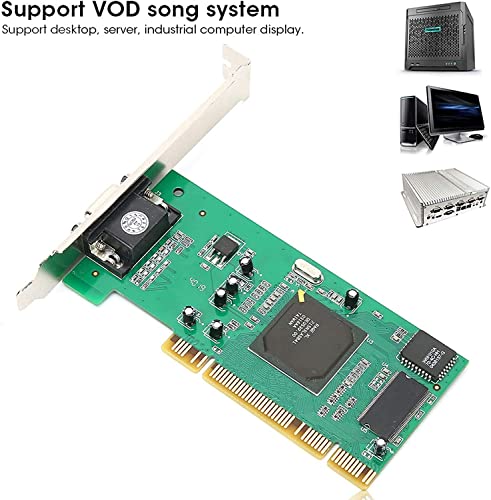 KUJOBUY 8MB Graphics Card VGA PCI 32Bit for Server Industrial Computer Multi-Display for ATI Rage XL 32 Bit PCI VGA Video Card PCI-X Interface Universal Video Card for Desktop Computers