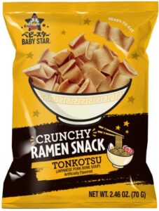 baby star crunchy ramen snack wide - tonkotsu 2.46oz (6 pack)