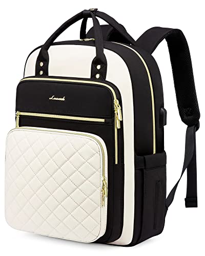 LOVEVOOK Laptop Backpack for Women, Fashion Travel Work Commuter Backpack Purse with USB Port, Lightweight Casual Daypacks, Nurse Teacher College Computer Bag, Fit 15.6" Laptop