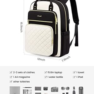 LOVEVOOK Laptop Backpack for Women, Fashion Travel Work Commuter Backpack Purse with USB Port, Lightweight Casual Daypacks, Nurse Teacher College Computer Bag, Fit 15.6" Laptop