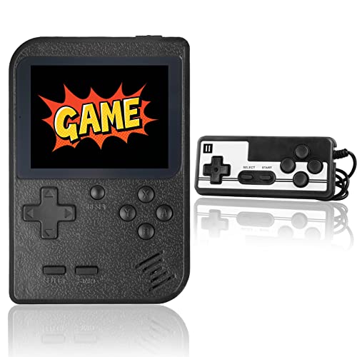 Joorniao Retro Handheld Game Console with 500 Classical FC Games, Portable Retro Video Game Console with 3.0-Inch Screen, 1020mAh Rechargeable Battery Support TV Output & 2 Players Gift for Boys(BLK)