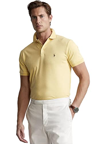 POLO RALPH LAUREN Men's Big and Tall Short Sleeve Pima Soft-Touch Polo Shirt (3XB, FallyellowSigPony)