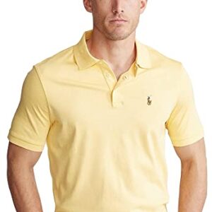 POLO RALPH LAUREN Men's Big and Tall Short Sleeve Pima Soft-Touch Polo Shirt (3XB, FallyellowSigPony)