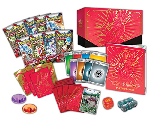 Pokemon TCG: Scarlet and Violet Elite Trainer Box - Koraidon Red (1 Full Art Promo Card, 9 Boosters and Premium Accessories)