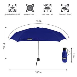 Yoobure Small Mini Umbrella with Case Light Compact Design Perfect for Travel Lightweight Portable Parasol Outdoor Sun&Rain Umbrellas