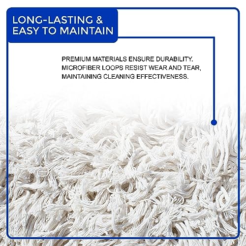 Nine Forty Industrial Strength Ultimate Cotton Floor Dust Mop Refill | Commercial Cleaner Mop Head Replacement (2-Pack, 18")