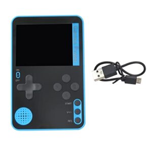 blue handheld retro mini video game console built-in 500 classic games for birthday gift