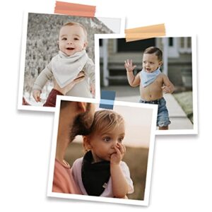 Kishu Baby Indi GOTS Organic Muslin Baby Bandana Bibs 5 Pk, 4-Way Reversible