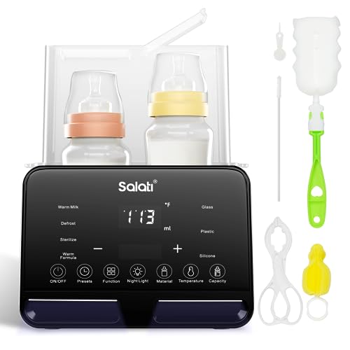 Salati Bottle Warmer, 9-in-1 Bottle Warmers for All Bottles with LCD Display, Temperature Control, Auto Shut-Off, 48H Constant Warming, Bottle Warmers for Twins