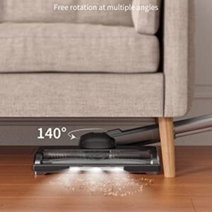 kalado Cordless Vacuum Cleaner, 26Kpa Stick Vacuum with 40Min Detachable Battery, 250W Brushless Motor, LED Display, 6 in 1 Lightweight Upright Vacuum for Pet Hair Carpet Car Floor（2 Years Warranty）