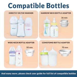 Portable Bottle Warmer: Instant Breastmilk & Formula Heating, Brew Your Baby's Milk for Travel, Digital, Fast, Battery Powered