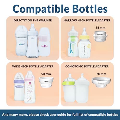 Portable Bottle Warmer: Instant Breastmilk & Formula Heating, Brew Your Baby's Milk for Travel, Digital, Fast, Battery Powered