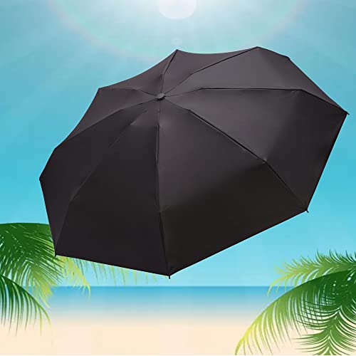 Allfourior Small Mini Compact Travel Umbrella 8 Ribs Lightweight Portable Parasol Sun&Rain Pocket Umbrellas