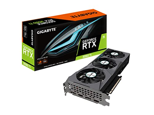 Gigabyte GeForce RTX 3060 Ti Eagle OC D6X 8G Graphics Card, 3X WINDFORCE Fans, 8GB 256-bit GDDR6X, GV-N306TXEAGLE OC-8GD Video Card