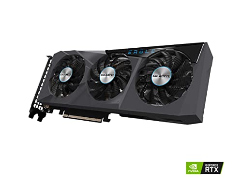 Gigabyte GeForce RTX 3060 Ti Eagle OC D6X 8G Graphics Card, 3X WINDFORCE Fans, 8GB 256-bit GDDR6X, GV-N306TXEAGLE OC-8GD Video Card