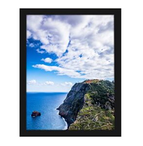 mennthui 11x14 black picture frame, wall mounting horizontally or vertically, decoration for photos, paintings, posters, artwork