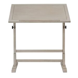 SD STUDIO DESIGNS Vintage Solid Wood Drawing/Drafting Table with 36" x 24" Angle Adjustable Top, 36", Coastal Whitewash