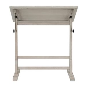 SD STUDIO DESIGNS Vintage Solid Wood Drawing/Drafting Table with 36" x 24" Angle Adjustable Top, 36", Coastal Whitewash