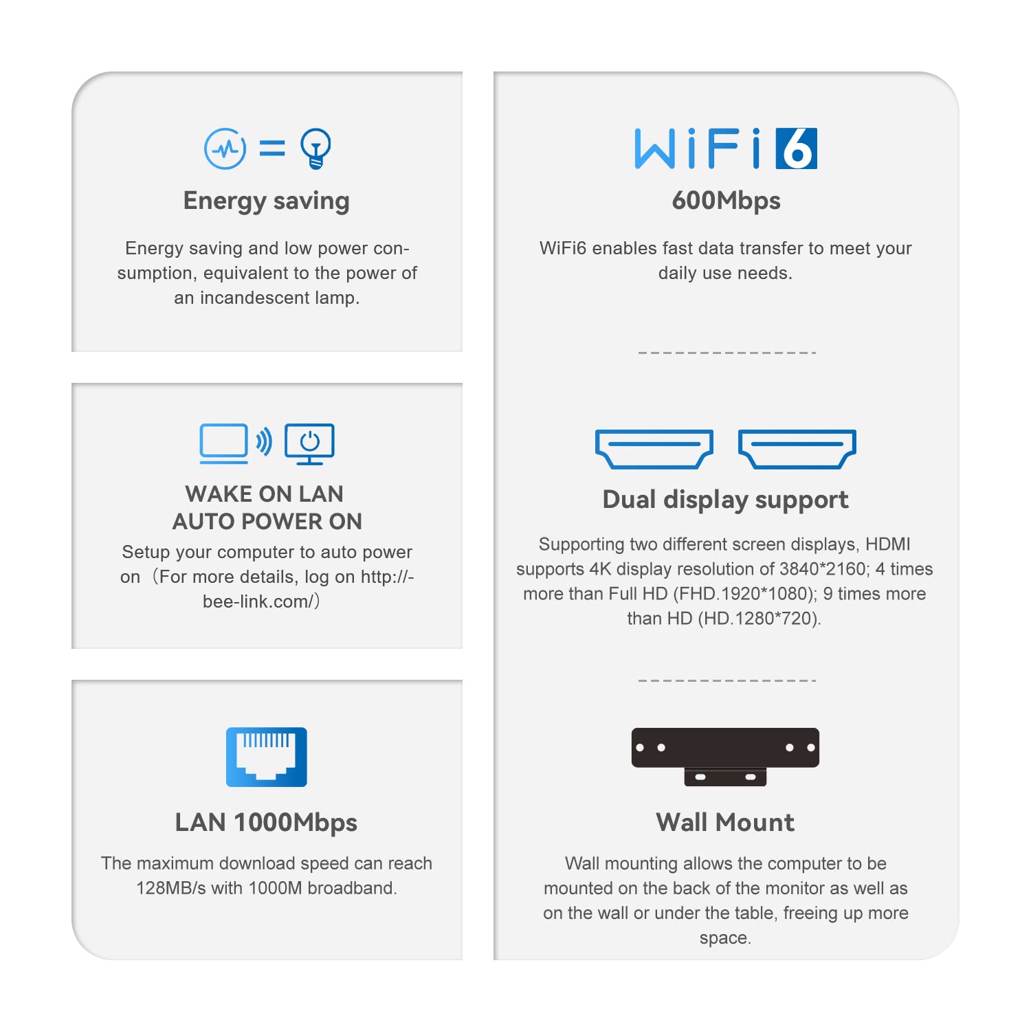 Beelink Mini S12 Pro Mini PC, 12th Gen Intel-N100 (4C/4T, Up to 3.4GHz), 16GB RAM DDR4 500GB PCle SSD, Mini Desktop Computer 4K@60Hz, Dual Display, WiFi6, BT5.2, USB3.2, LAN, Low Power