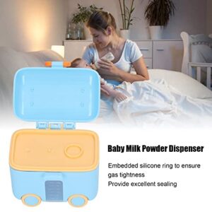 Baby Milk Powder Dispenser,Baby Travel Milk Powder Box Safe Sealing Moist Proof Portable Milk Powder Storage Dispenser (Blue)