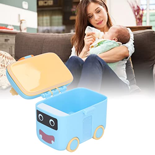 Baby Milk Powder Dispenser,Baby Travel Milk Powder Box Safe Sealing Moist Proof Portable Milk Powder Storage Dispenser (Blue)