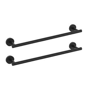 newfun 24 inch matte black bathroom towel bar,2pcs towel racks for bathroom rod classic sus304 stainless steel bathroom towel holder wall mounted