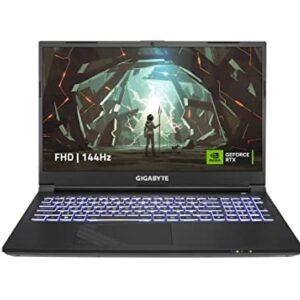 GIGABYTE G5 KF: 15.6" FHD 1920x1080 144Hz, NVIDIA GeForce RTX 4060 Laptop GPU, Intel Core i5-12500H, 8GB DDR4 RAM, 512G SSD, Win11 Home (G5 KF-E3US333SH) Black