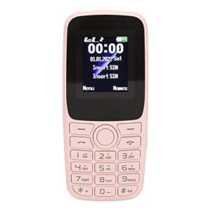 zyyini senior cell phone, 2g gsm, high volume unlocked basic mobile phone, 2.4 inch large screen, dual sim supported, big buttons unlocked cellphone for elderly parents gift (pink)