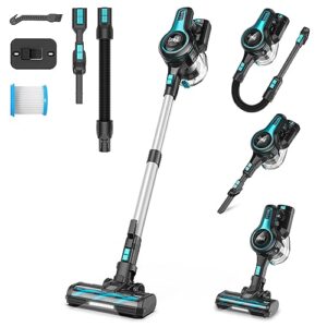 inse 28kpa cordless vacuum cleaner, 300w powerful stick vacuum, 8-in-1 rechargeable vacuum, 2500m-ah battery, 45min runtime, 1.2l dustbin, lightweight cordless vacuum for pet hair hard floor carpet