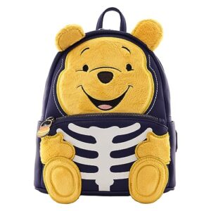 loungefly disney backpack: winnie the pooh skeleton cosplay mini-backpack, amazon exclusive