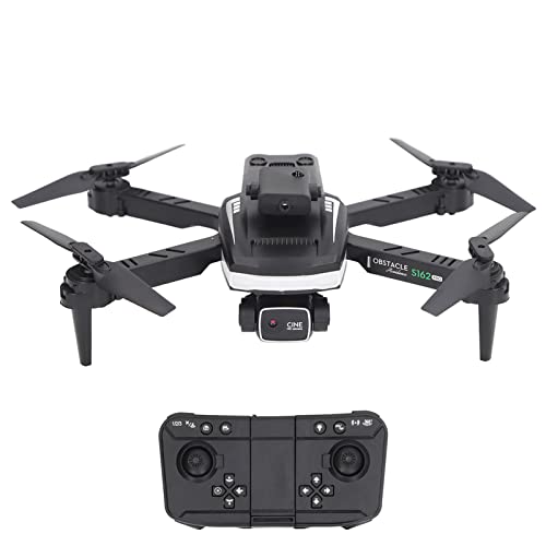 Foldable FPV Drone, Mini WiFi RC Drone with 4K Dual HD Camera, Intelligent Detection Quadcopter, APP & Gesture Control, LED Light, 3D Flip for Adults, Kids