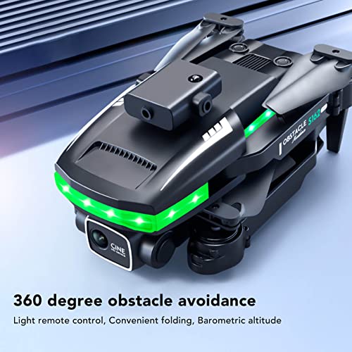 Foldable FPV Drone, Mini WiFi RC Drone with 4K Dual HD Camera, Intelligent Detection Quadcopter, APP & Gesture Control, LED Light, 3D Flip for Adults, Kids