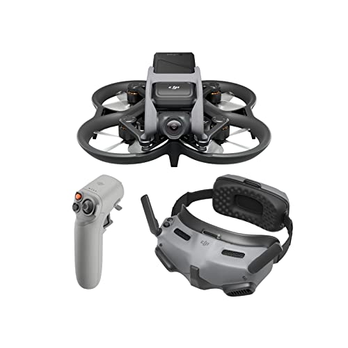 DJI Avata Explorer Combo - First-Person View Drone with Camera, UAV Quadcopter with 4K Stabilized Video, Super-Wide 155° FOV, Emergency Brake and Hover, Includes New RC Motion 2 and Goggles Integra Black