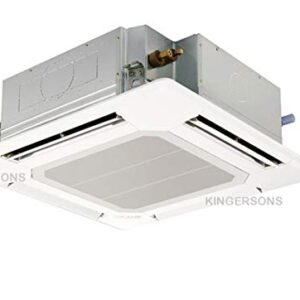 Mitsubishi 12,000 BTU 1 TON Four Way Ceiling Cassette Single Zone Mini Split System - SEER 22 AC & Heat Pump Ductless Ceiling Recessed Cool & Heat