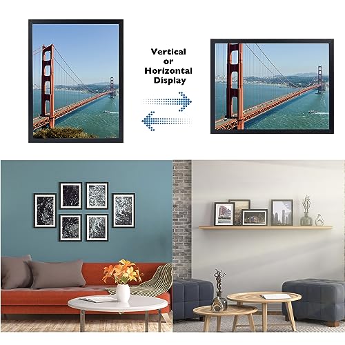 HEYTUYA 12x16 inch Picture Frame Black for Wall Hanging, Poster Frame, Wall Gallery Photo Frame with Durable Shatter Resistant Plexiglas, Black