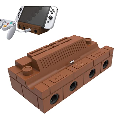 TV Docking Station for Nintendo Switch TV Dock Station,with HDMI and USB 3.0 Port,Gamecube Adapter Support Turbo and Vibration Features