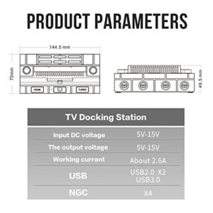 TV Docking Station for Nintendo Switch TV Dock Station,with HDMI and USB 3.0 Port,Gamecube Adapter Support Turbo and Vibration Features