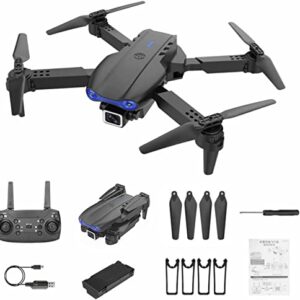 Vounel Drone with 1080P Dual HD Camera - 2023 Upgradded RC Quadcopter for Adults and Kids WiFi FPV RC Drone for Beginners Live Video HD Wide Angle RC Aircraft Trajectory Flight Altitude Hold（Black）