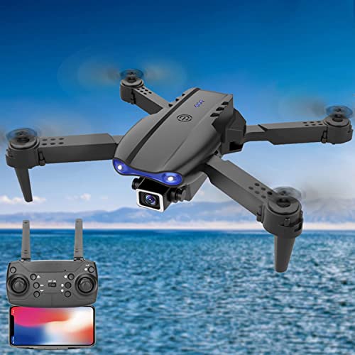 Vounel Drone with 1080P Dual HD Camera - 2023 Upgradded RC Quadcopter for Adults and Kids WiFi FPV RC Drone for Beginners Live Video HD Wide Angle RC Aircraft Trajectory Flight Altitude Hold（Black）