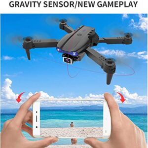 Vounel Drone with 1080P Dual HD Camera - 2023 Upgradded RC Quadcopter for Adults and Kids WiFi FPV RC Drone for Beginners Live Video HD Wide Angle RC Aircraft Trajectory Flight Altitude Hold（Black）