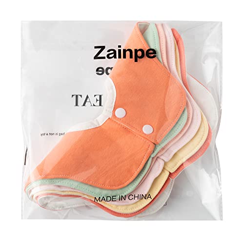 Zainpe 6Pcs 360° Rotate Baby Bibs Waterproof Snap Baby Bib Solid Colors Pink Orange Green Snap Cotton Absorbent Feeding Burp Cloth for Unisex Infant 0-12 Months Boys Girls Drooling Teething Toddler