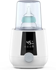 tizwis baby bottle warmer for breastmilk or formula, fast baby milk warmer with timer, smart temperature control, multifunctional bottle warmers with defrost, thaw, keep, heat baby food jars function