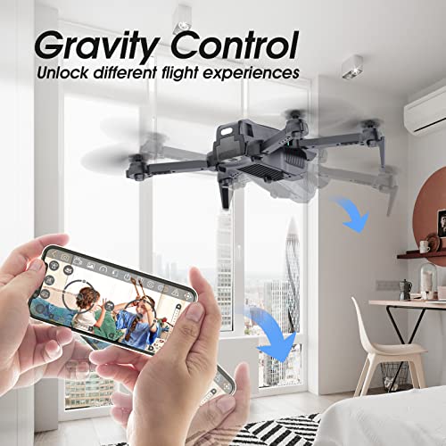 DEERC Drone with Camera, D70 Drones with Camera for Adults 720P HD, RC Quadcopter for Beginners with 2 Batteries, Kids Toy Easy to Play, Auto Hover, Voice Control, APP Control, 3D Flips